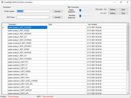 PROSIM Integration -BETA- Core Flight Technologies