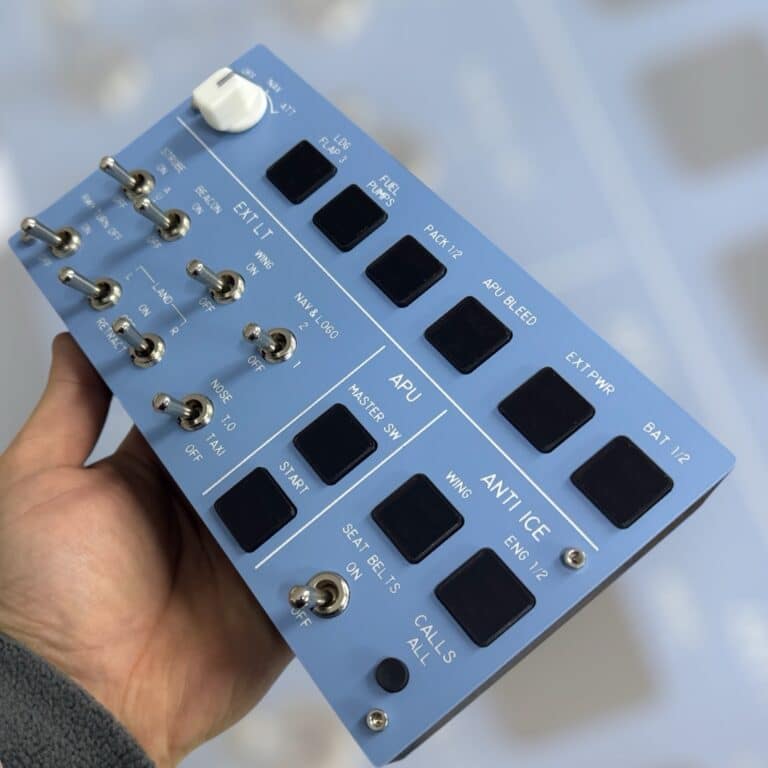 Ultra Compact A32X Overhead Panel - Core Flight Technologies