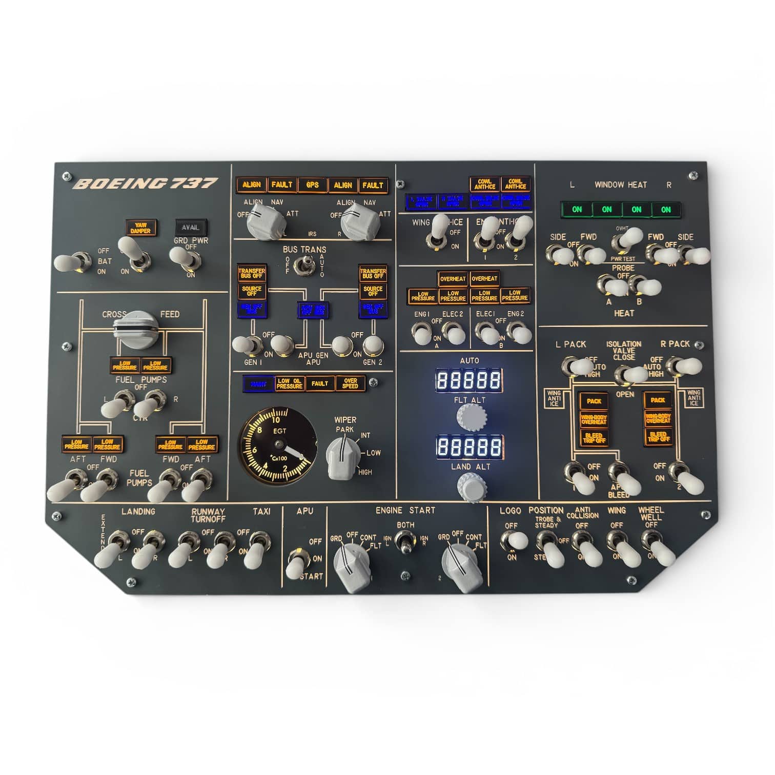 B737 Compact Overhead Panel - Core Flight Technologies