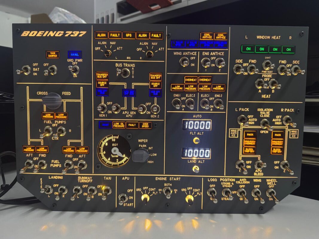 B737 Compact Overhead Panel - Core Flight Technologies
