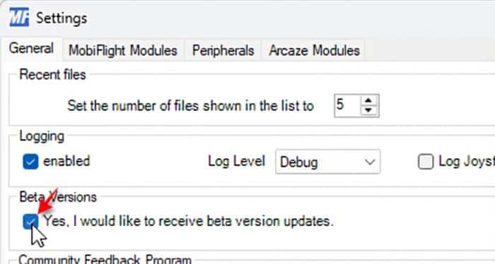 MobiFlight Beta - New Unified Project Files - Core Flight Technologies